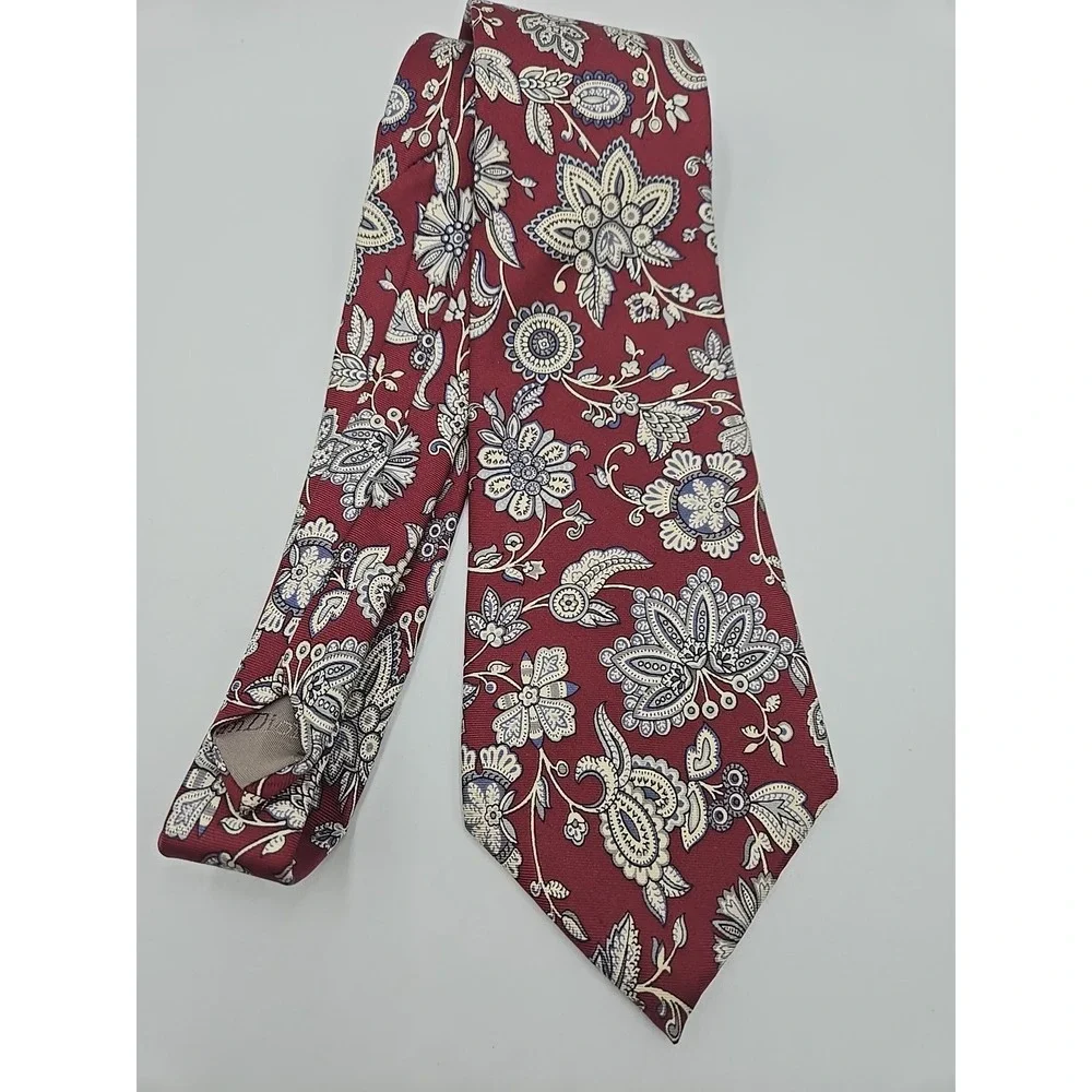 Dior | Accessories | Vintage Christian Dior Tie Silk Paisley Floral ...